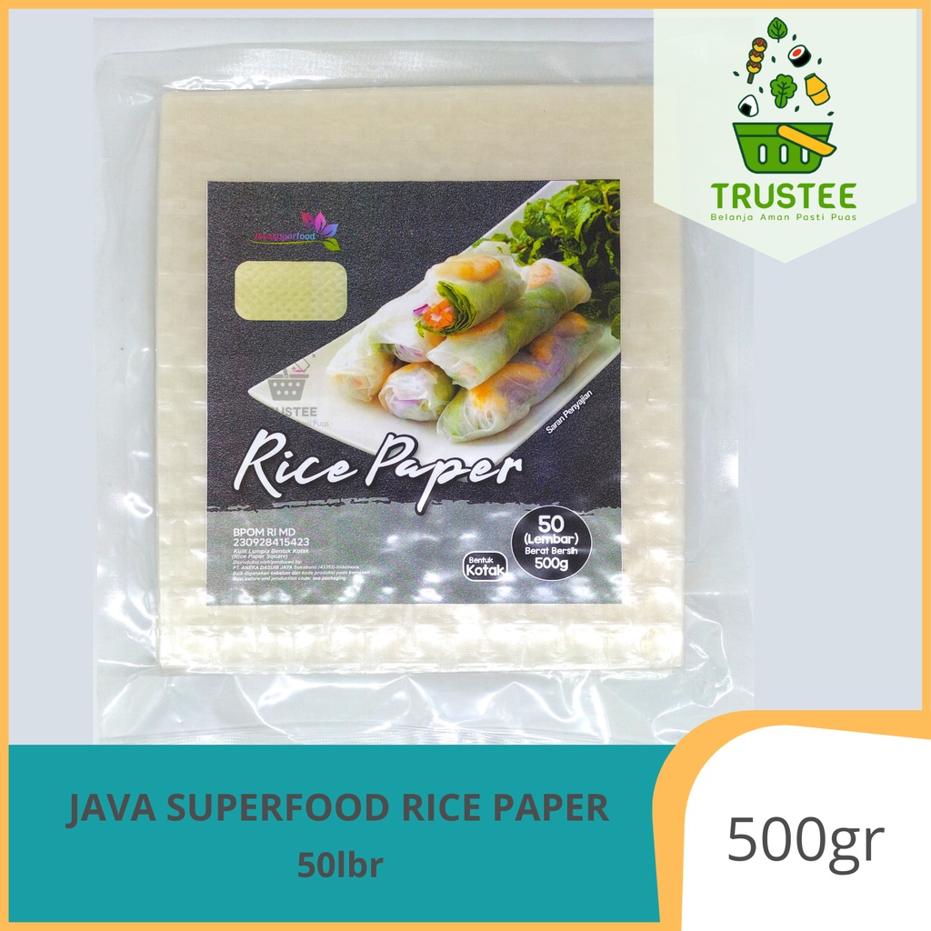 Jual Java Super Food Rice Paper Kotak 50 Lembar - Kulit Lumpia Vietnam ...