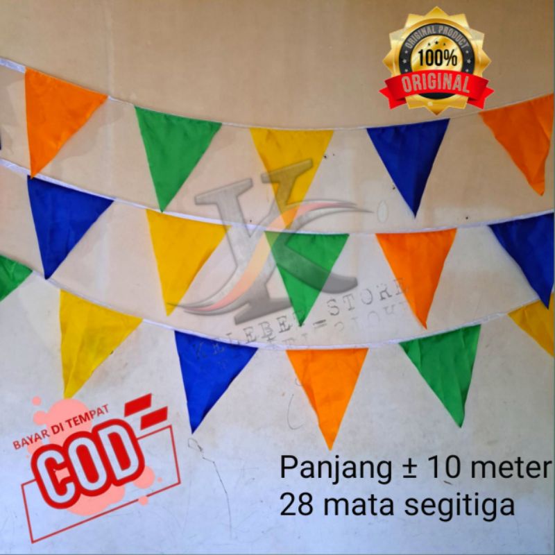 Jual Bendera segitiga warna warni | Shopee Indonesia