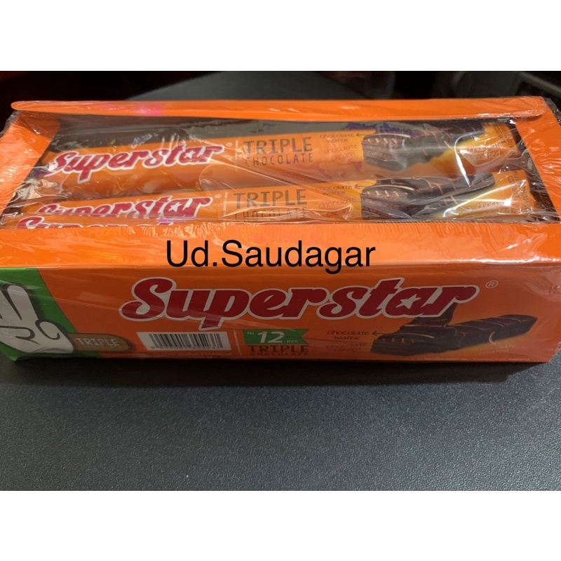 Jual Superstar Wafer Triple Coklat 1 Box | Shopee Indonesia