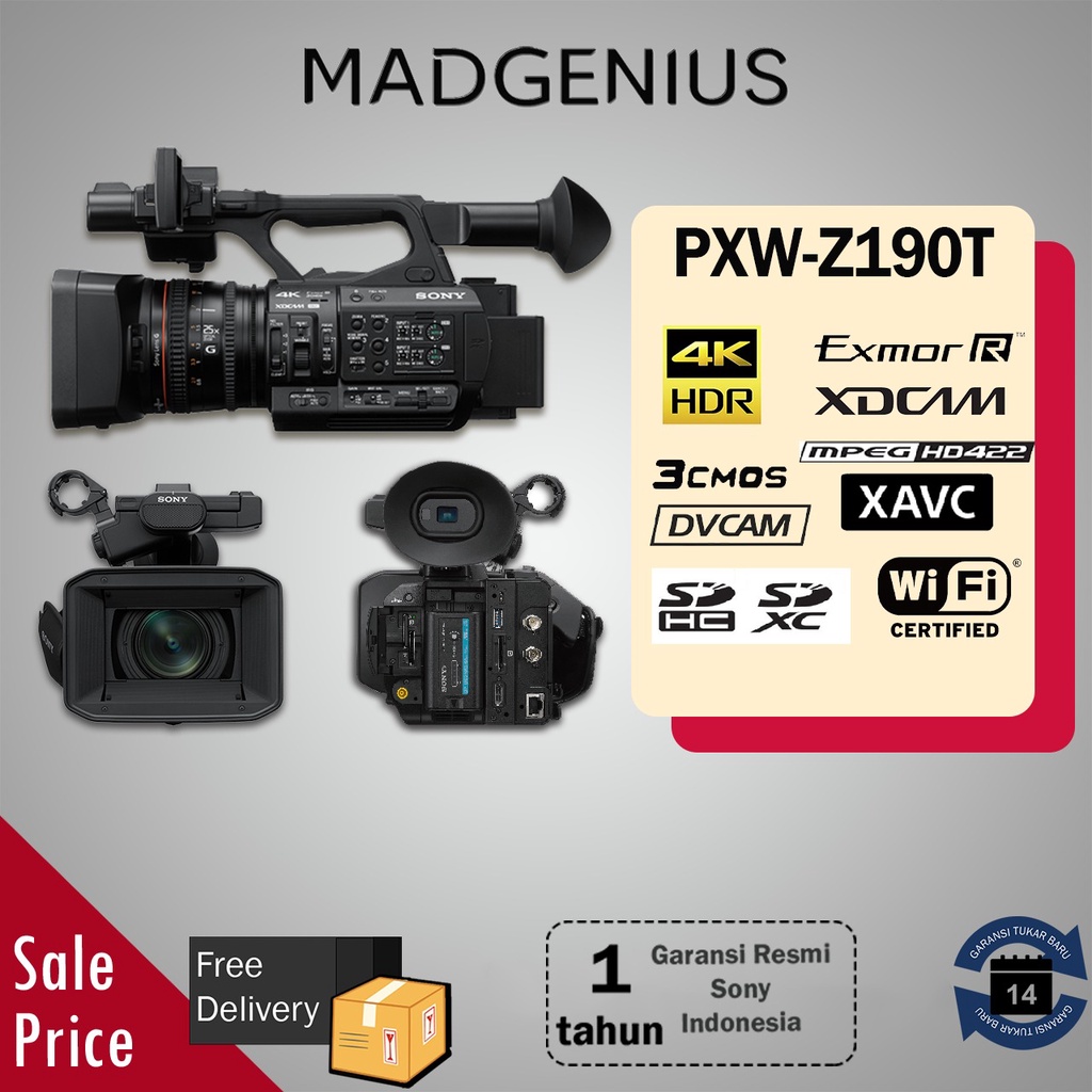 Jual Sony PXW-Z190T / PXW-Z190 4K 3-CMOS 1/3" Sensor XDCAM Camcorder ...