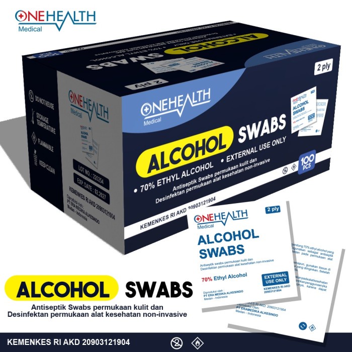 Jual ALKOHOL SWABS ONESWABS - KAPAS ALKOHOL - TISU STERIL JARI ...