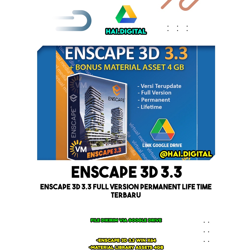 Jual ENSCAPE 3D 3.3 FULL VERSION PERMANENT LIFE TIME TERBARU 3 3.0 3.1 ...