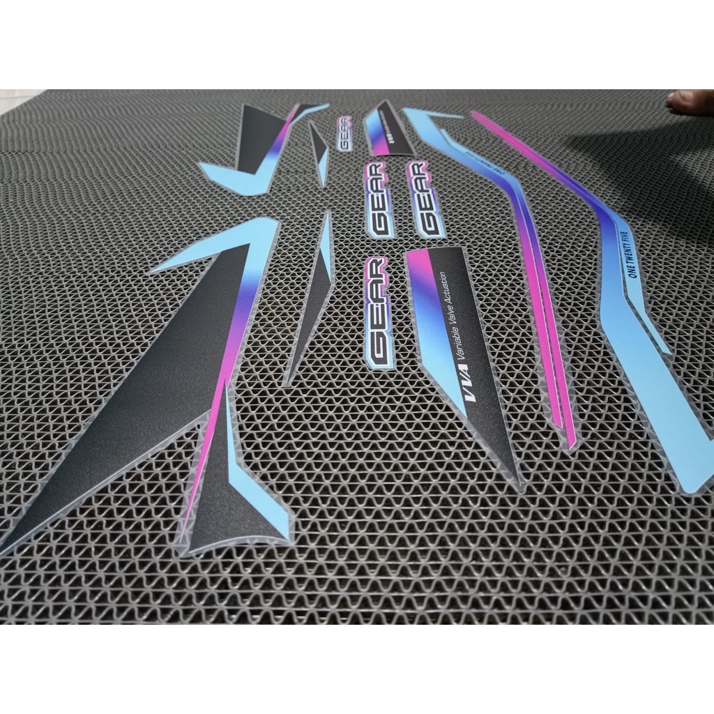 Jual STRIPING YAMAHA GEAR BAHAN TRANSPARAN MOTIF RAINBOW SIMPEL DESIGN ...