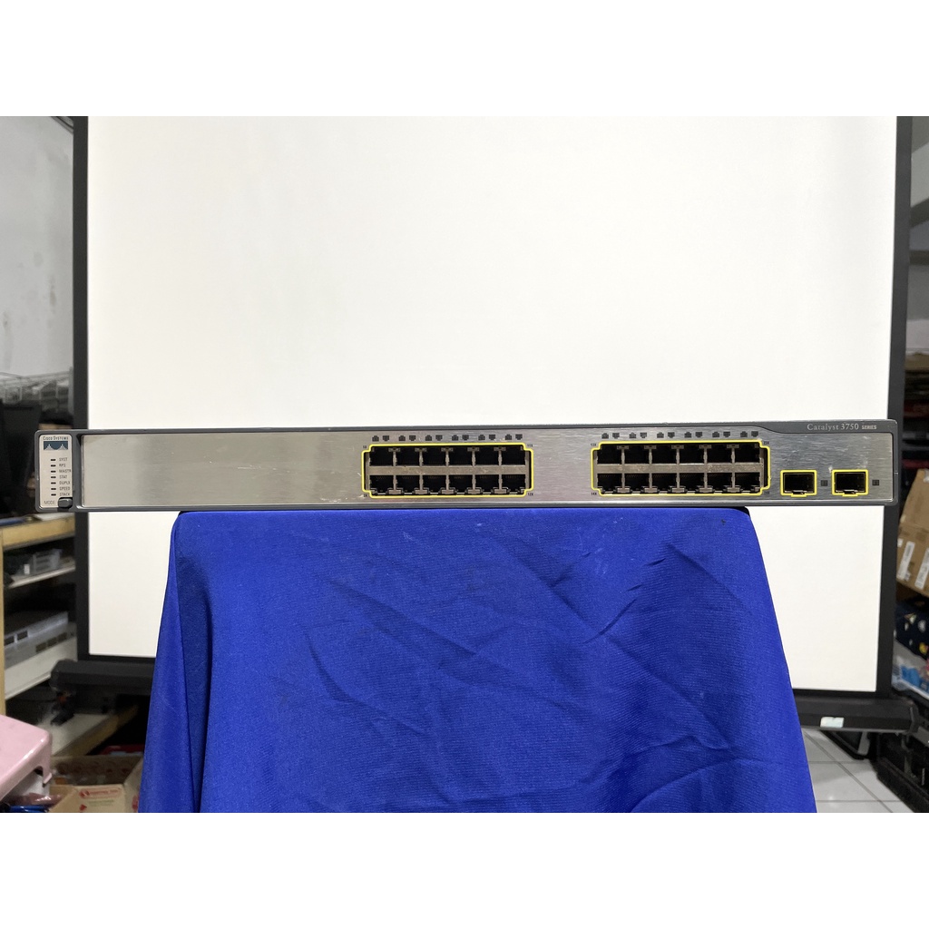 Jual switch hub cisco catalyst 3750 24 ts s 24 port 10 100 2 port ...