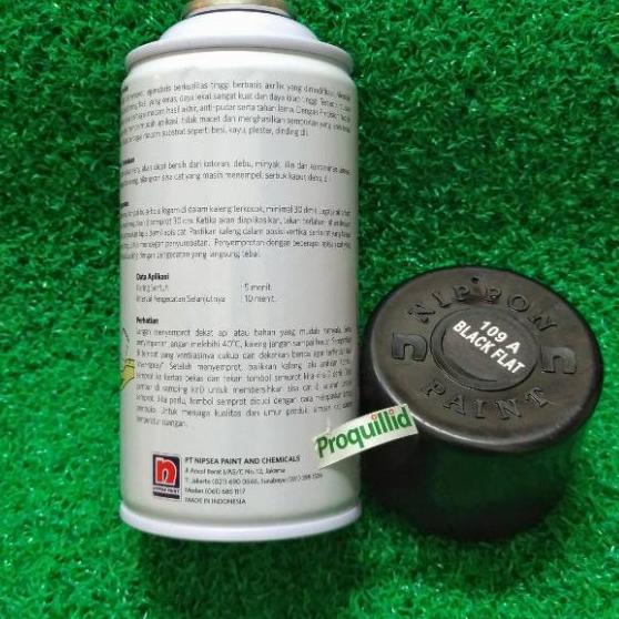 Jual Cat Semprot PYLOX PILOX 109A Black Flat Hitam Doff 300 CC Nippon ...