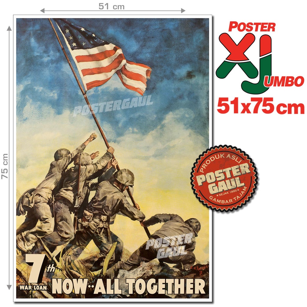 Jual Poster XJumbo REPRODUKSI POSTER PERANG DUNIA II : 7th WAR LOAN ...