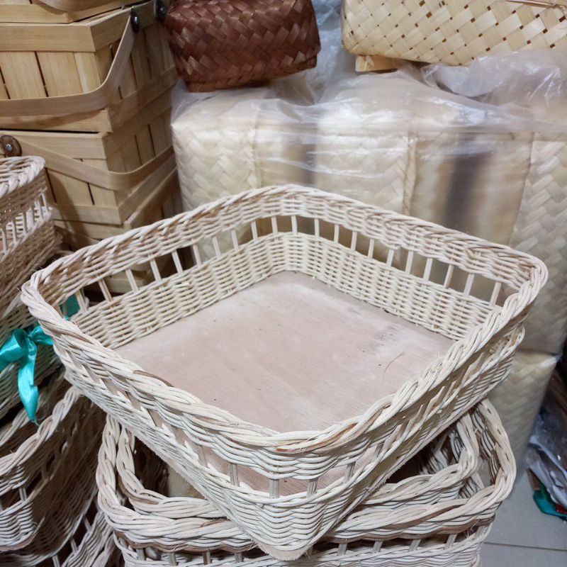 Jual KERANJANG PARCEL ROTAN PERSEGI KOTAK PREMIUM | Shopee Indonesia