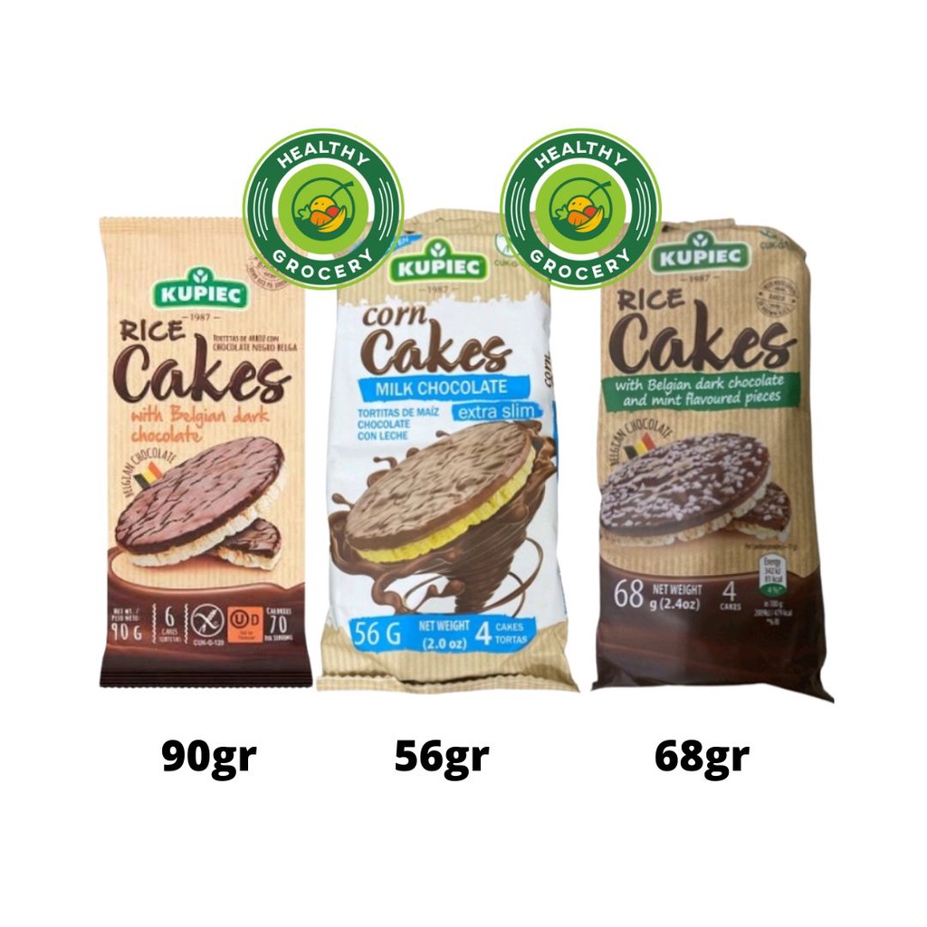 Jual Kupiec Corn Cakes Milk Chocolate / Rice Cakes With Belgian Dark Chocolate / Rice Cakes With ...