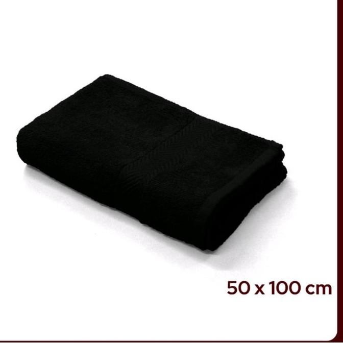 Jual Handuk hitam salon ukuran 50x100cm | Shopee Indonesia