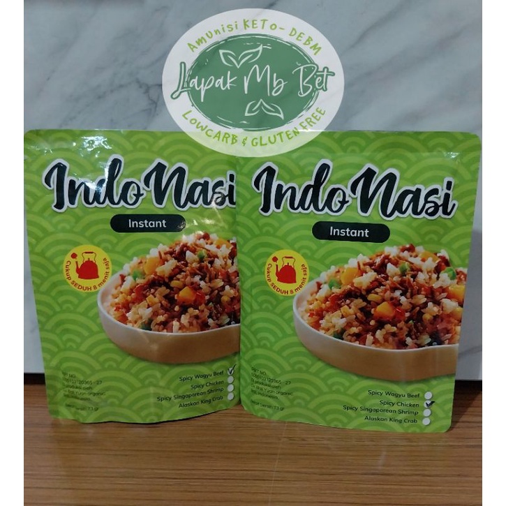 Jual Indonasi / indo nasi / nasi instan dengan sayuran kering, daging ...