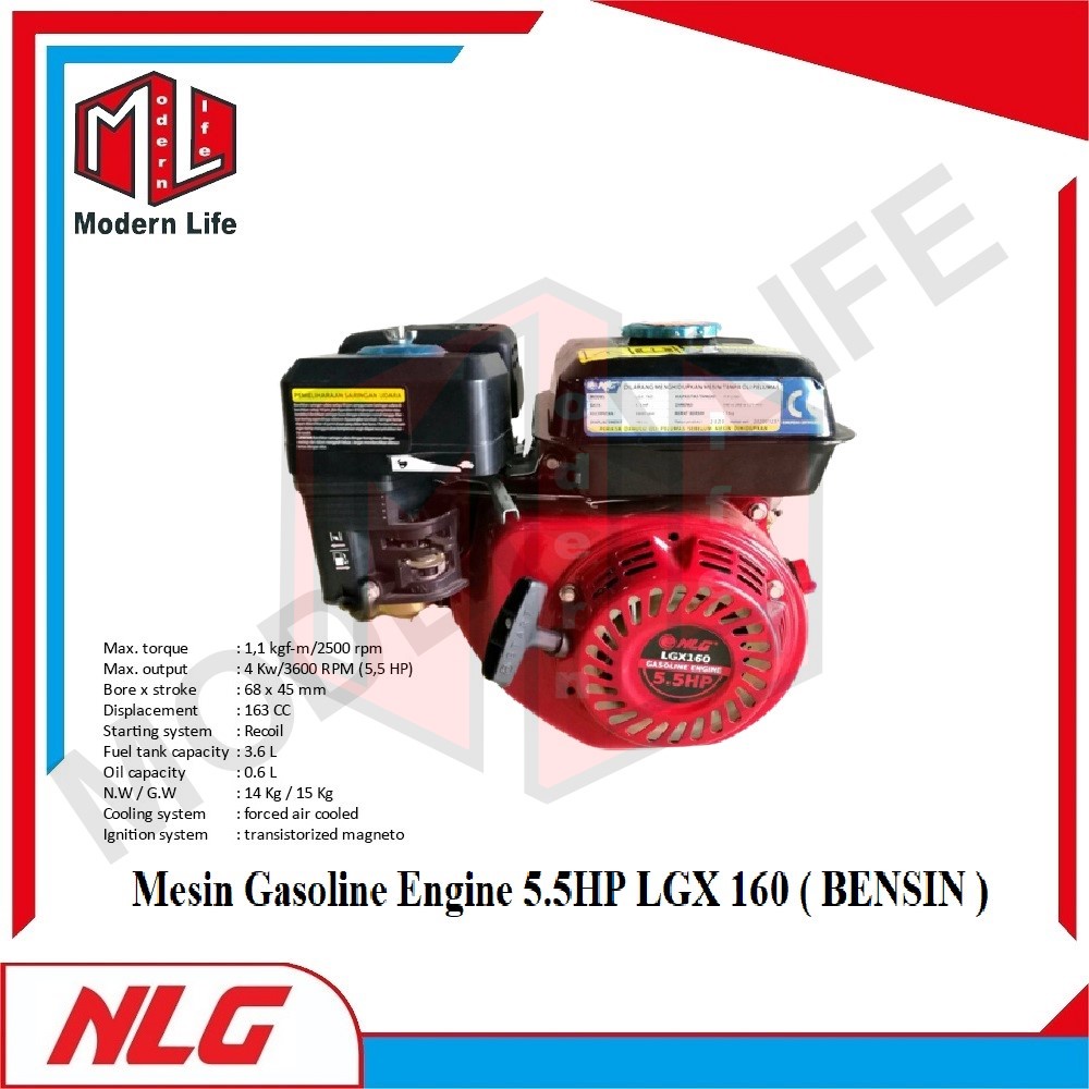 Jual Engine LGX 160 NLG Mesin Penggerak Gasoline Bensin Serbaguna 5.5 ... Jual Engine LGX 160 NLG Mesin Penggerak Gasoline Bensin Serbaguna 5.5 ...
