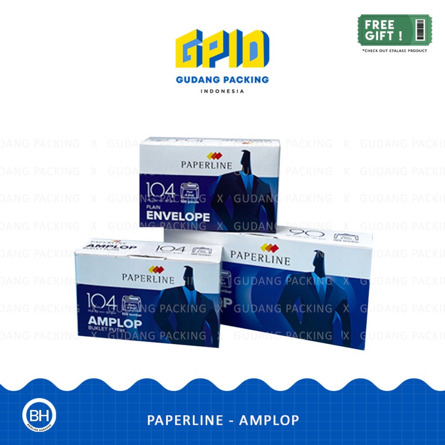 Jual PAPERLINE - Amplop Plain Putih Polos 90/ 104/ 110 PPS 80gsm isi 100pcs | Shopee Indonesia