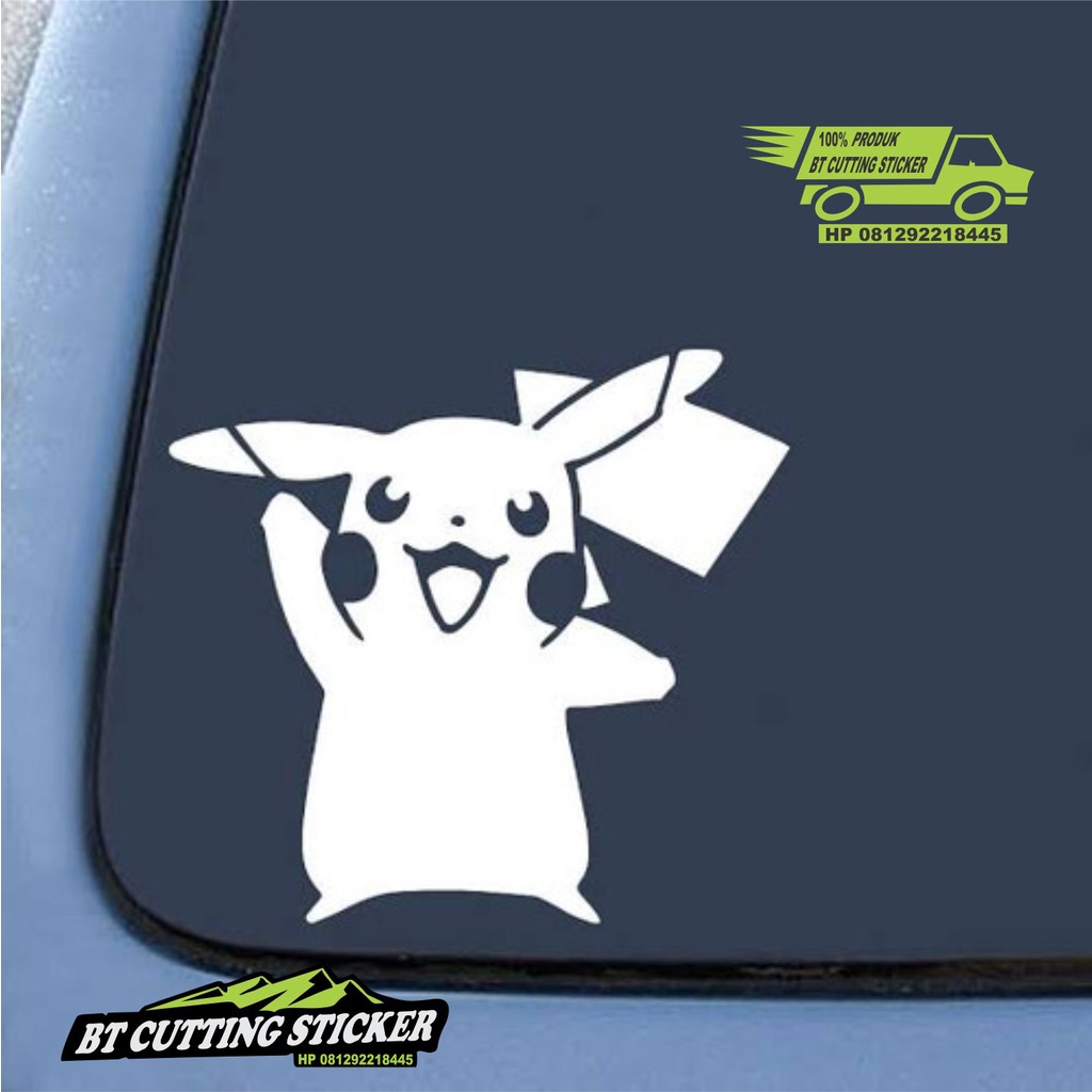 Jual sticker pokemon pikacu sticker mobil stiker kaca mobil pokemon ...