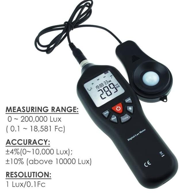Jual Lux Meter Data Logger PC USB Tester Luxmeter Cahaya Luxmeter Loger ...