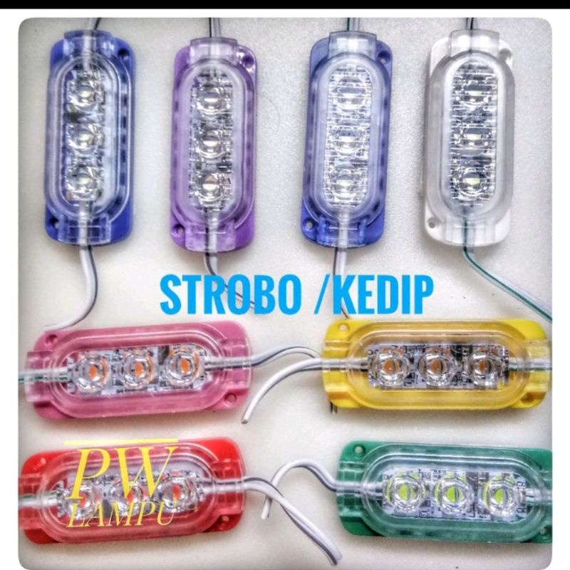 Jual Lampu LED Mata 3 kedip otomatis motor mobil 12-24 volt | Shopee ...