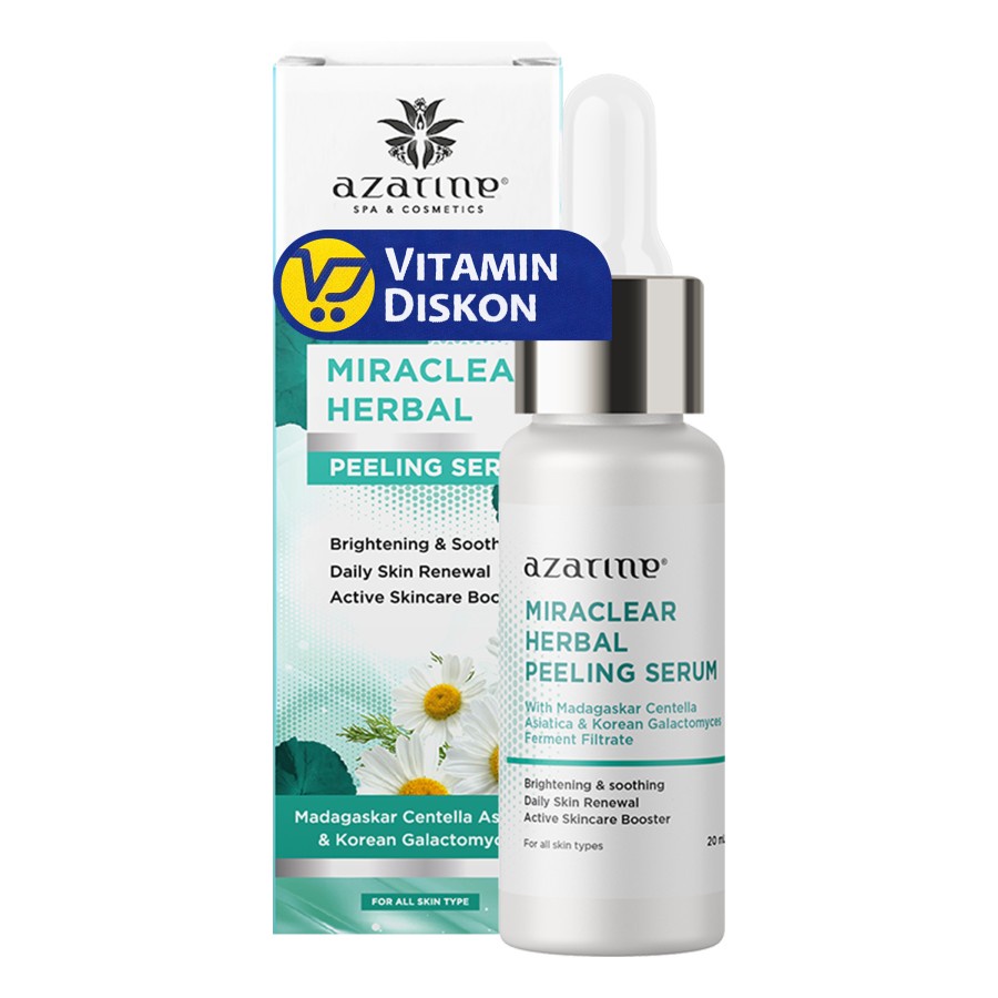 Jual AZARINE MIRACLEAR HERBAL PEELING SERUM 20 ML | Shopee Indonesia