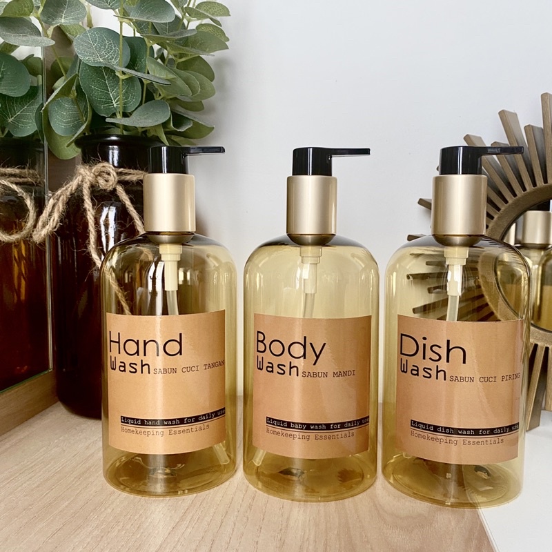 Jual BOTOL REFIL PREMIUM Size 500ml WARNA GOLD PREMIUM TRANSPARAN ...