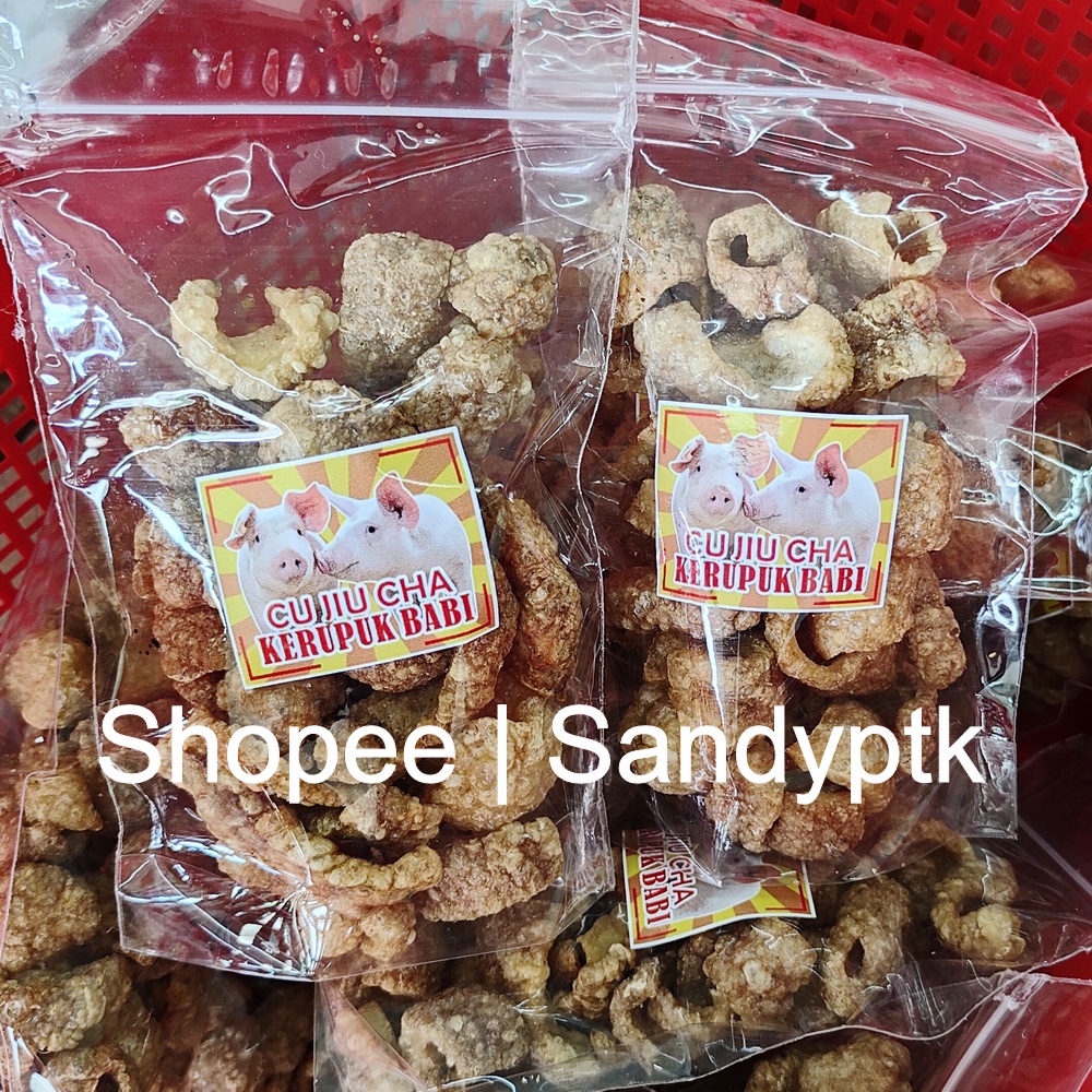 Jual Kerupuk Kulit Babi Crispy Pork Skin Snack Yam Mie Cu Jiu Cha Ca Cu ...