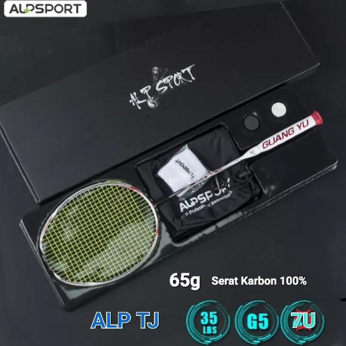 Jual ALP TJ 7U Raket Badminton Profesional Serat Karbon 100%, 32 Lbs ...