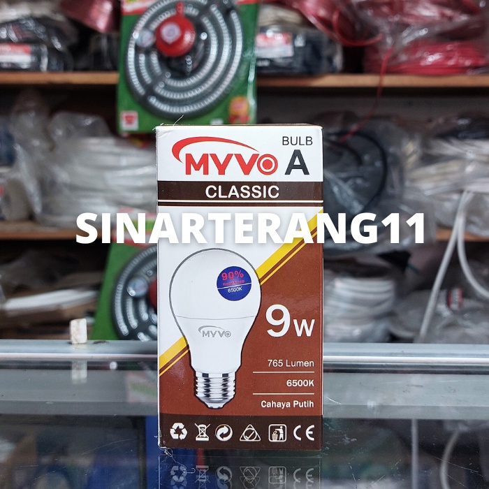 Jual LAMPU LED MYVO CLASSIC 9W, LAMPU MYVO 9 WATT, BERGARANSI 1 TAHUN ...