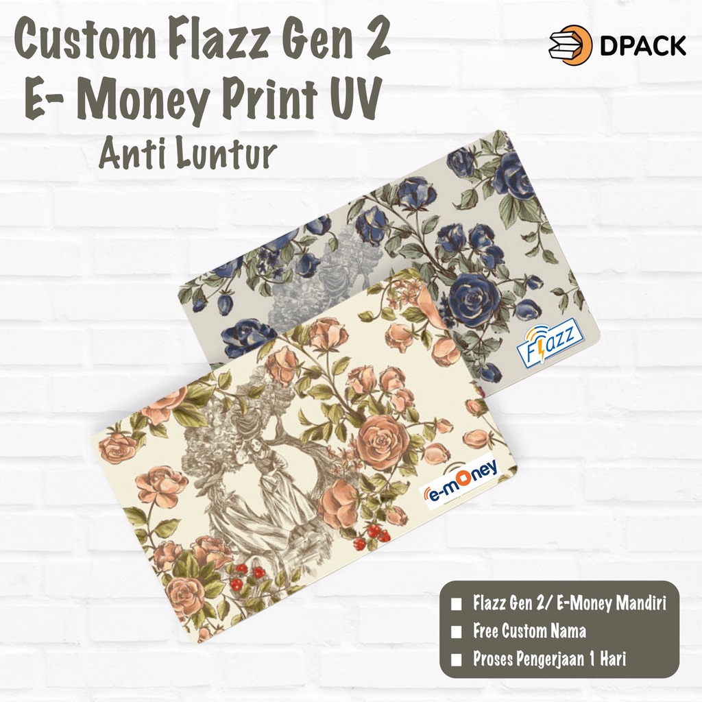 Jual Custom Desain E-Toll Emoney Mandiri Cetak Flazz BCA Print UV - Gen 2 Tap Cash 1SISI & 2SISI ...
