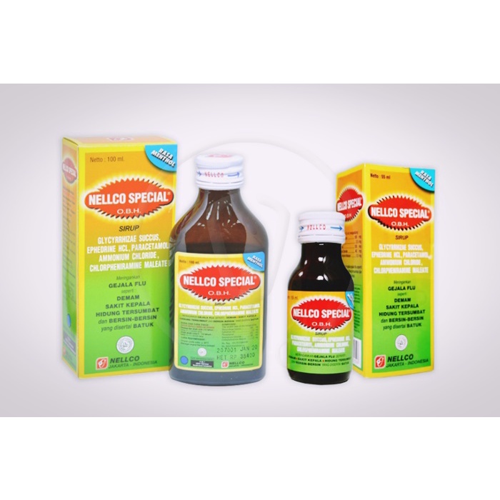 Jual OBH NELLCO SPECIAL PE SIRUP 55 ML & 100 ML | Shopee Indonesia