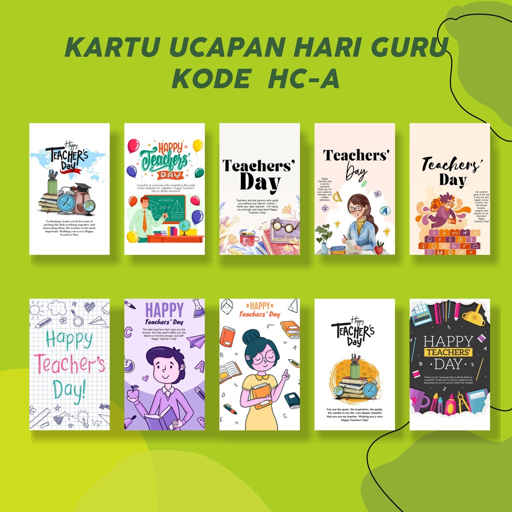 Jual KARTU UCAPAN SELAMAT HARI GURU/ TEACHER'S DAY/ UCAPAN HARI GURU KODE HC-A | Shopee Indonesia