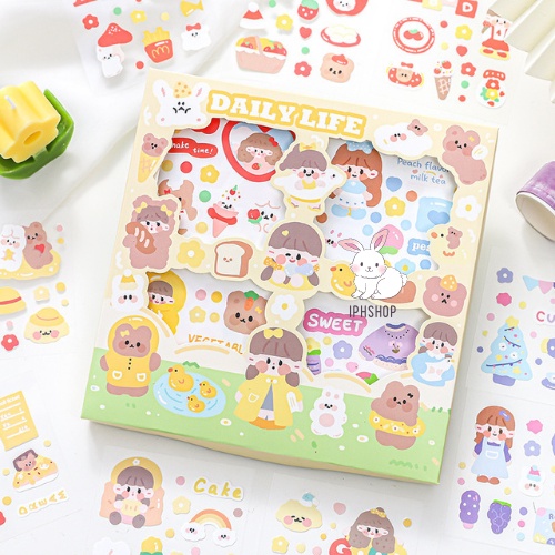 Jual IPHSHOP Daily Life Sticker Aesthetic Bahan PVC Waterproof Anti Air ...