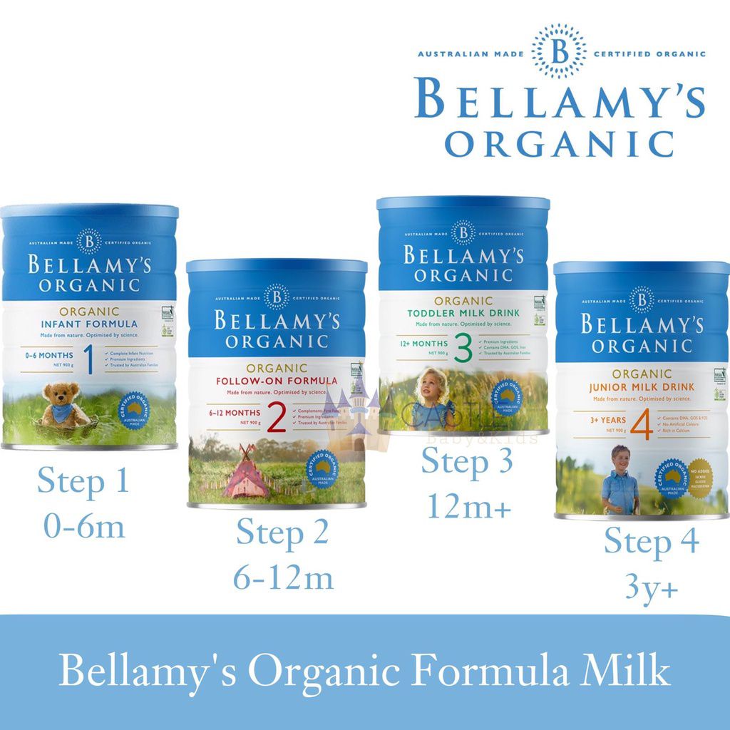 Jual Bellamy's Organic Baby Milk Step 1 2 3 4 | Susu Bayi Organik ...