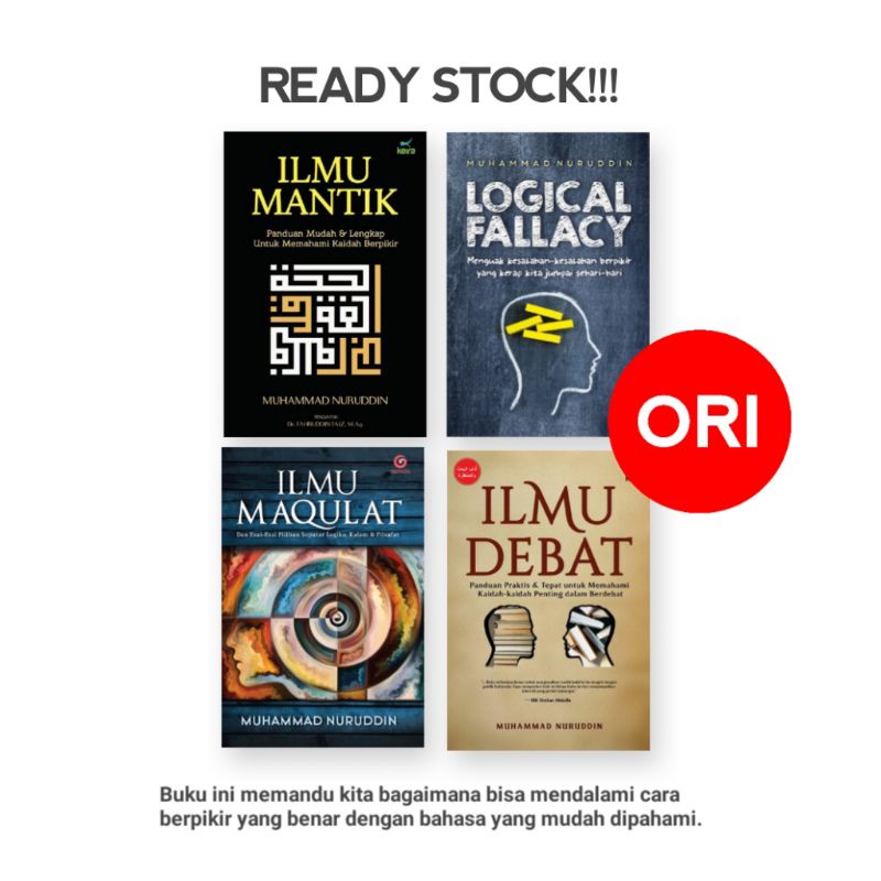 Jual Ready, ORIGINAL!! Buku Muhammad Nuruddin Ilmu Mantik, Ilmu debat, Ilmu Maqulat dan Logical ...