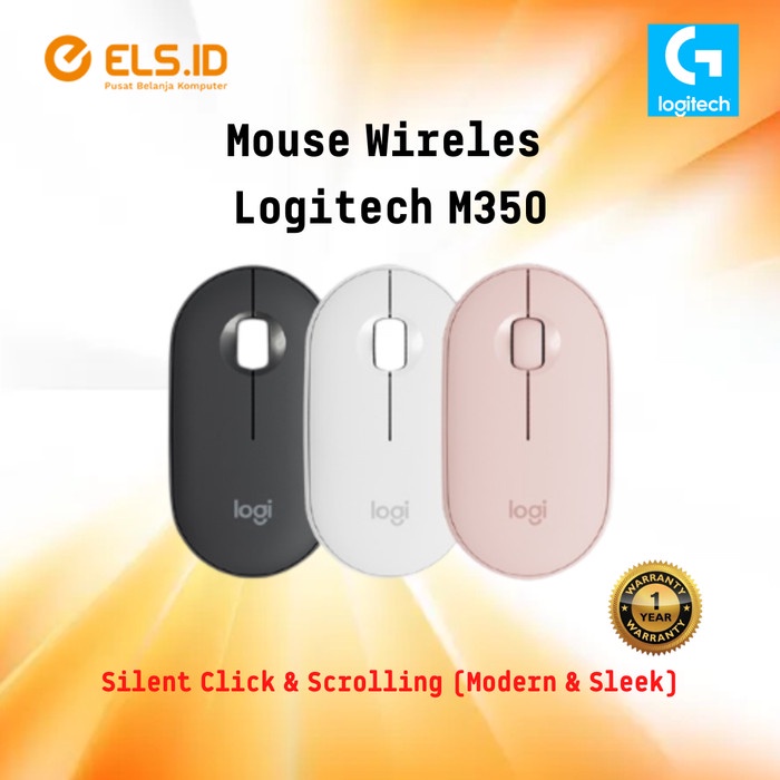 Jual Logitech M350 Mouse Wireless (Silent Click & Scrolling) | Shopee ...
