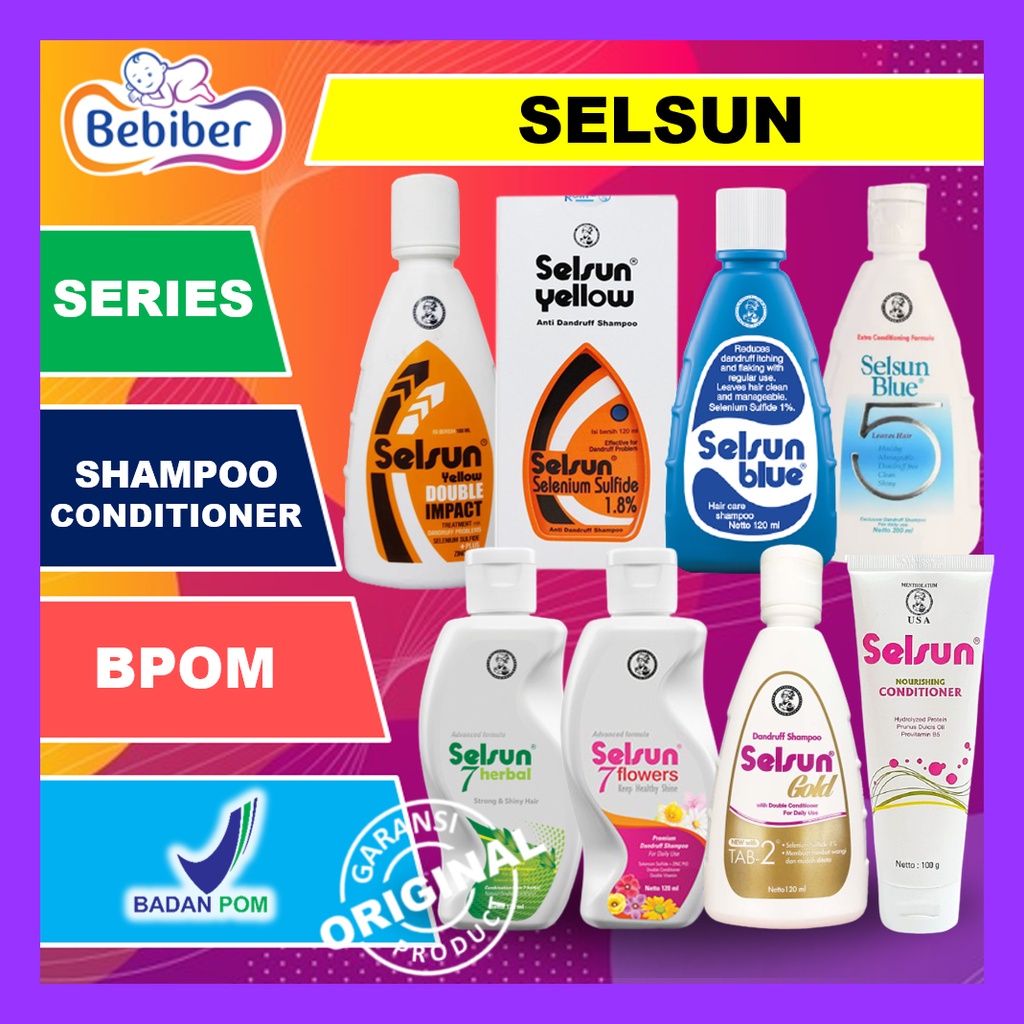Jual SELSUN SHAMPOO SERIES / SELSUN BLUE / BLUE 5 FIVE / YELLOW DOUBLE ...