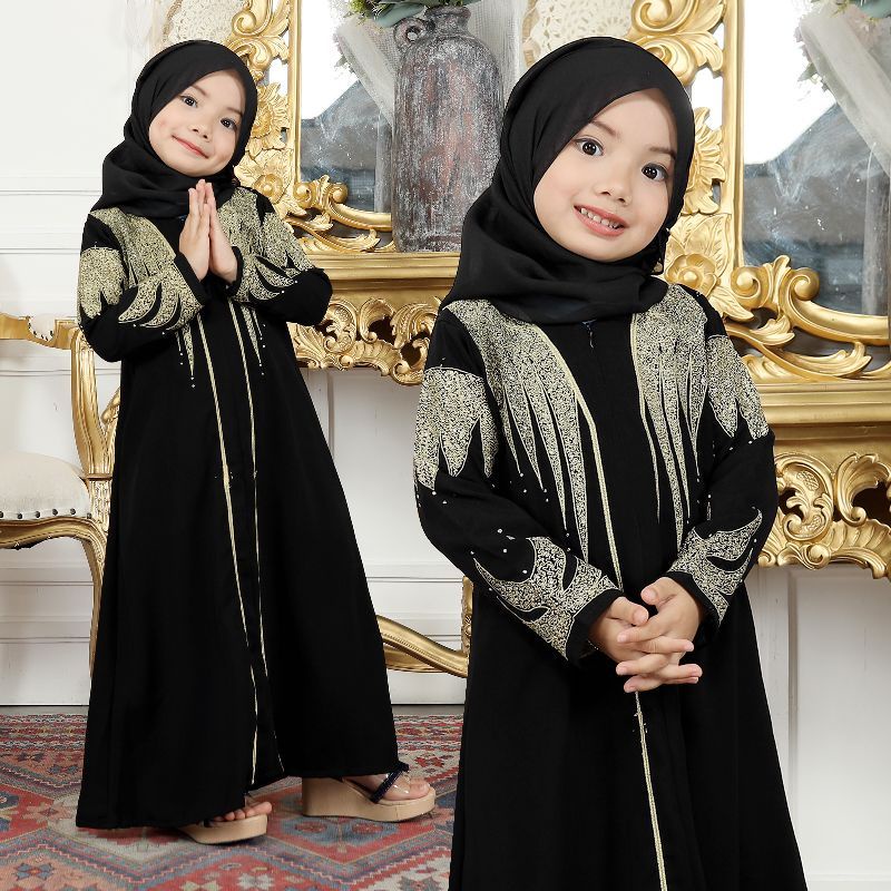 Jual Abaya Hitam Anak Gamis Dress Mesir Fashion Anak Perempuan Abaya ...