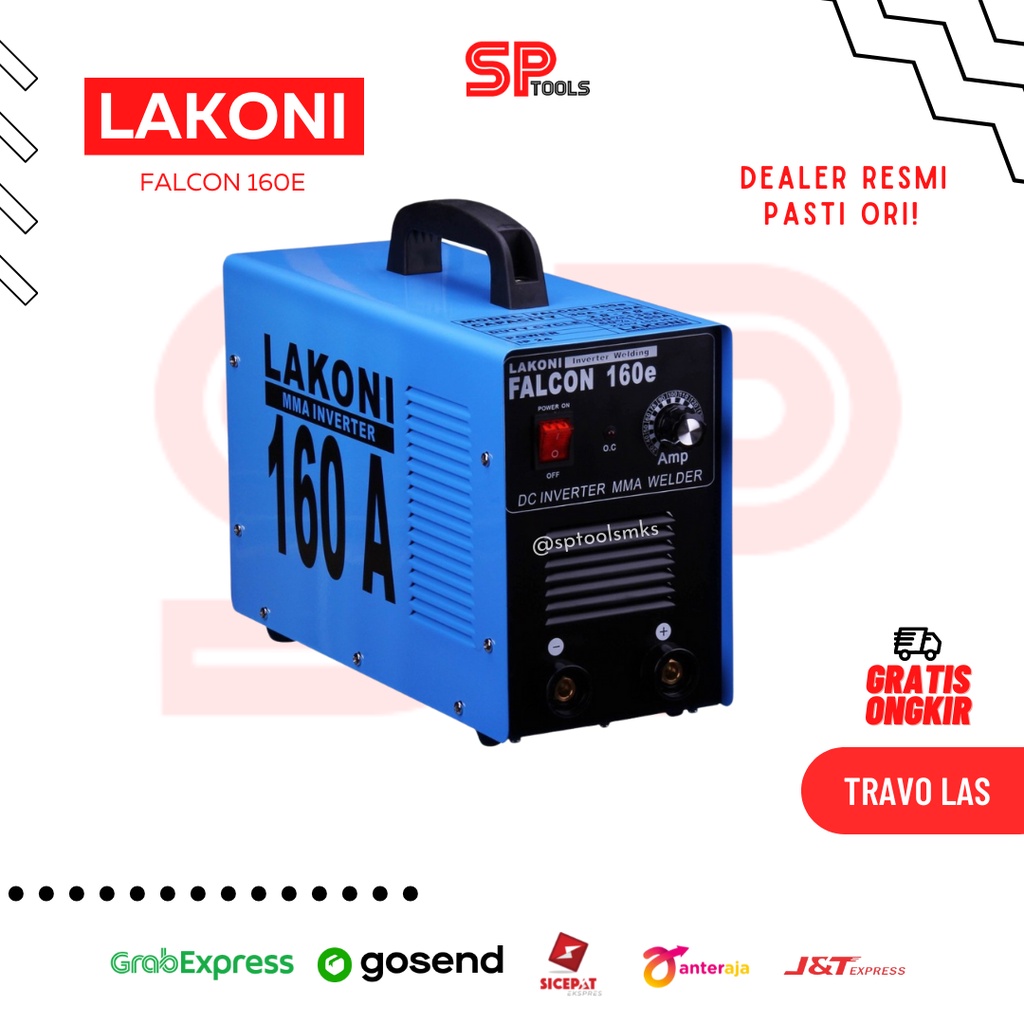 Jual LAKONI FALCON 160E / 160 E MESIN TRAVO LAS TRAVOLAS INVERTER 160A 1300 WATT | Shopee Indonesia