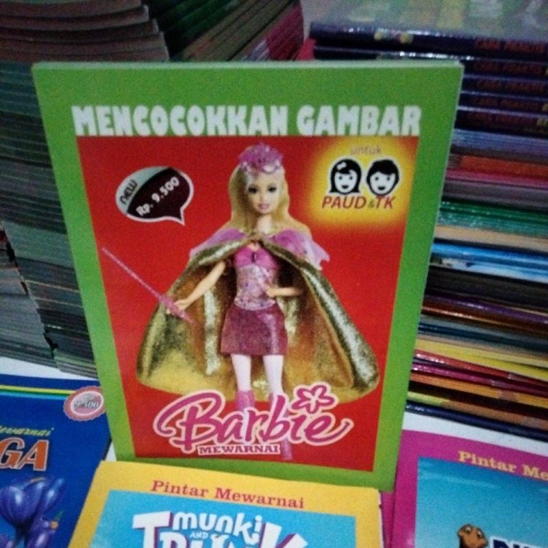 Jual Buku tk dan paud belajar mencocokkan gambar sambil mewarnai barbie | Shopee Indonesia