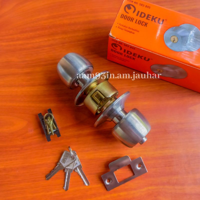 Jual Kunci Pintu Kamar Mandi Bulat IDEKU MODEL A 500 gram item no 503 ...
