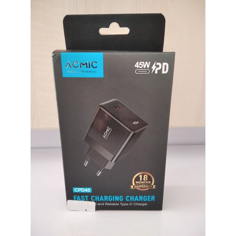 Jual Charger Acmic CPD 45W Type-C Garansi Resmi | Shopee Indonesia