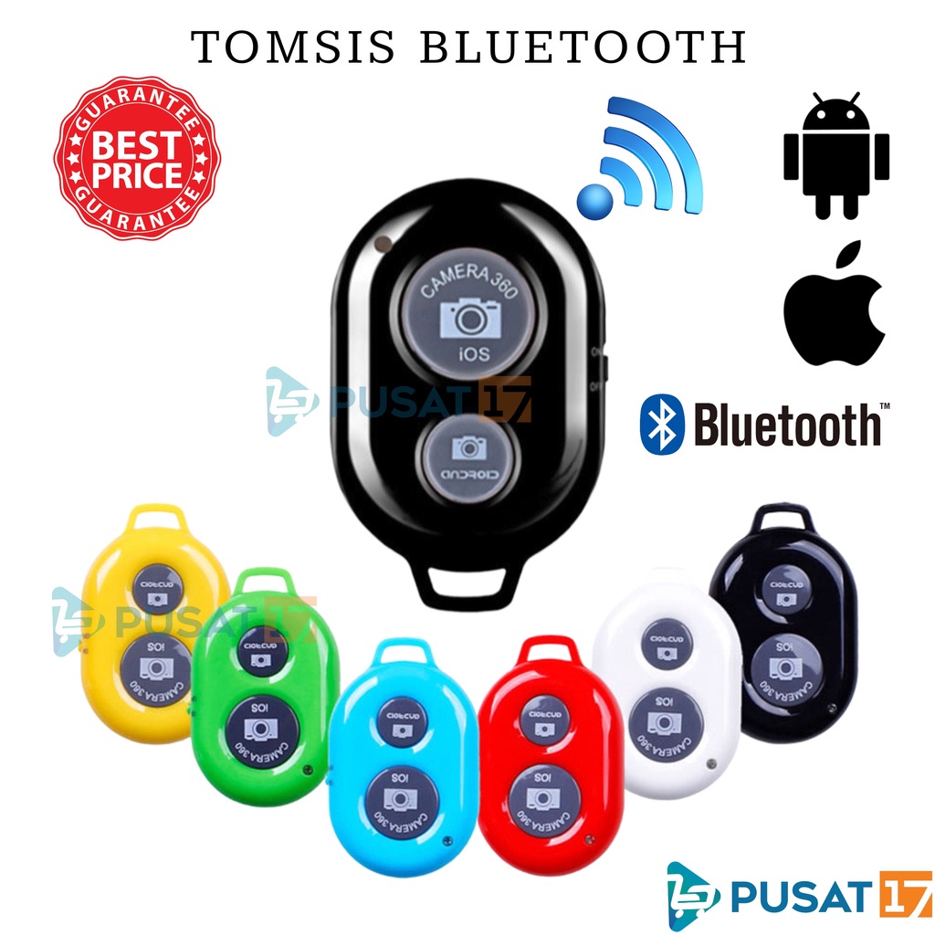 Jual PUSAT17 TOMSIS BLUETOOTH REMOTE SHUTTER SELFIE / REMOTE BLUETOOTH ...
