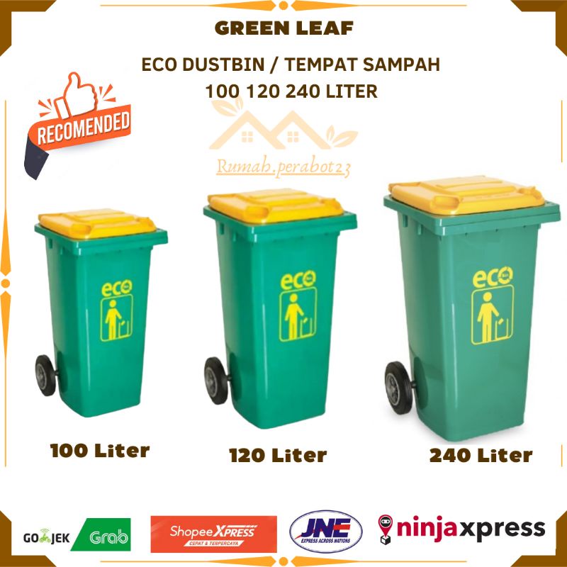 Jual GREEN LEAF ATARI - Tempat Sampah Roda 100 120 240 Liter / Eco ...