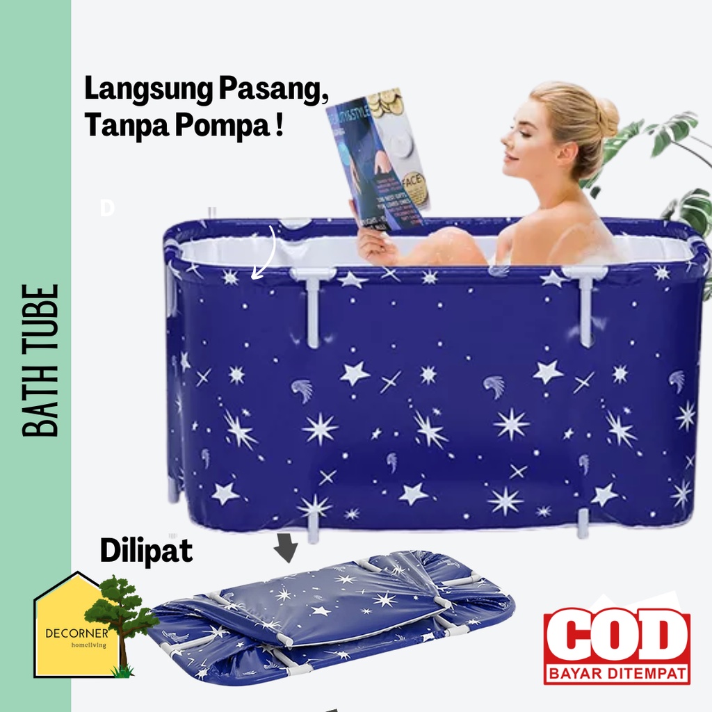 Jual Kolam Bathtub Dewasa Lipat Tanpa Pompa Bath tab Mandi Spa ...