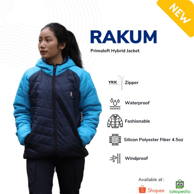 Jual Jaket Gunung Puffer Tebal Pelvoux Rakum Primaloft | Shopee Indonesia
