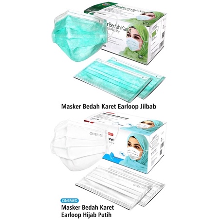 Jual Masker Hijab Medis Onemed, Masker Headloop Onemed | Shopee Indonesia