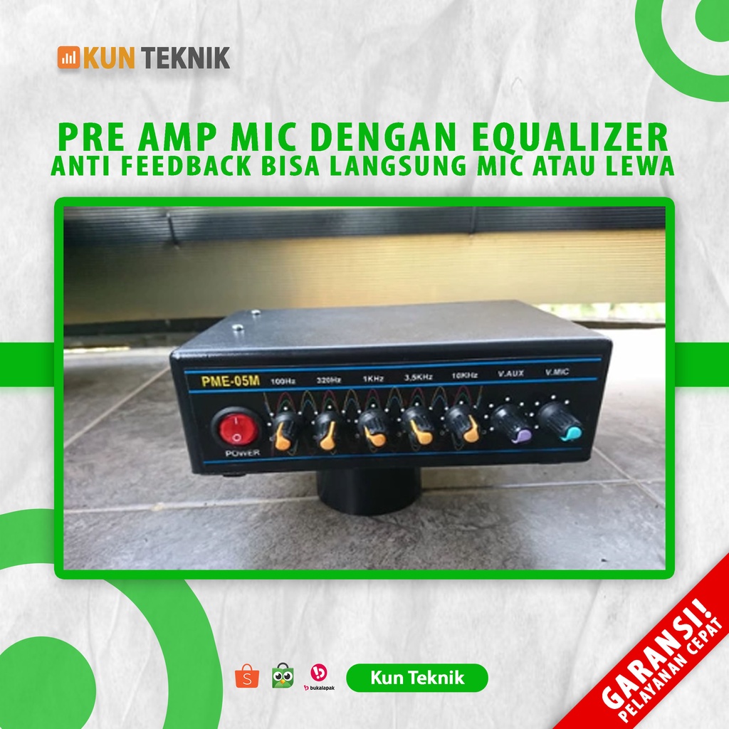 Jual Pre Amp Mic dengan Equalizer Anti feedback bisa langsung mic atau ...
