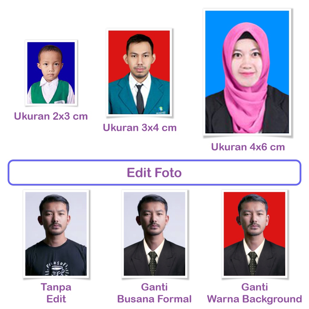 Jual Cetak Pass Foto Glossy Photo Paper Ukuran 2x3 3x4 4x6 | Shopee Indonesia