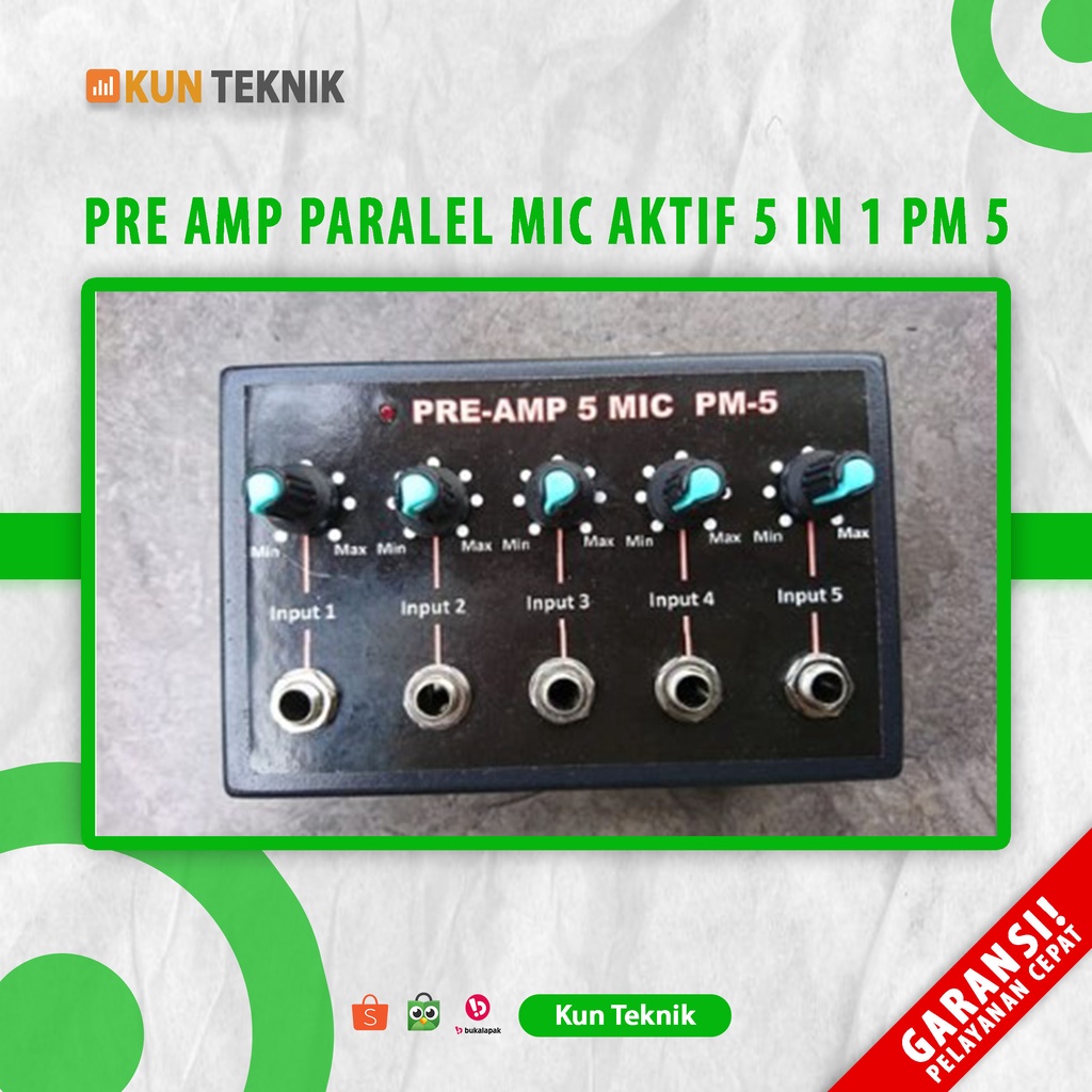 Jual PRE AMP PARALEL MIC AKTIF 5 IN 1 PM 5 | Shopee Indonesia