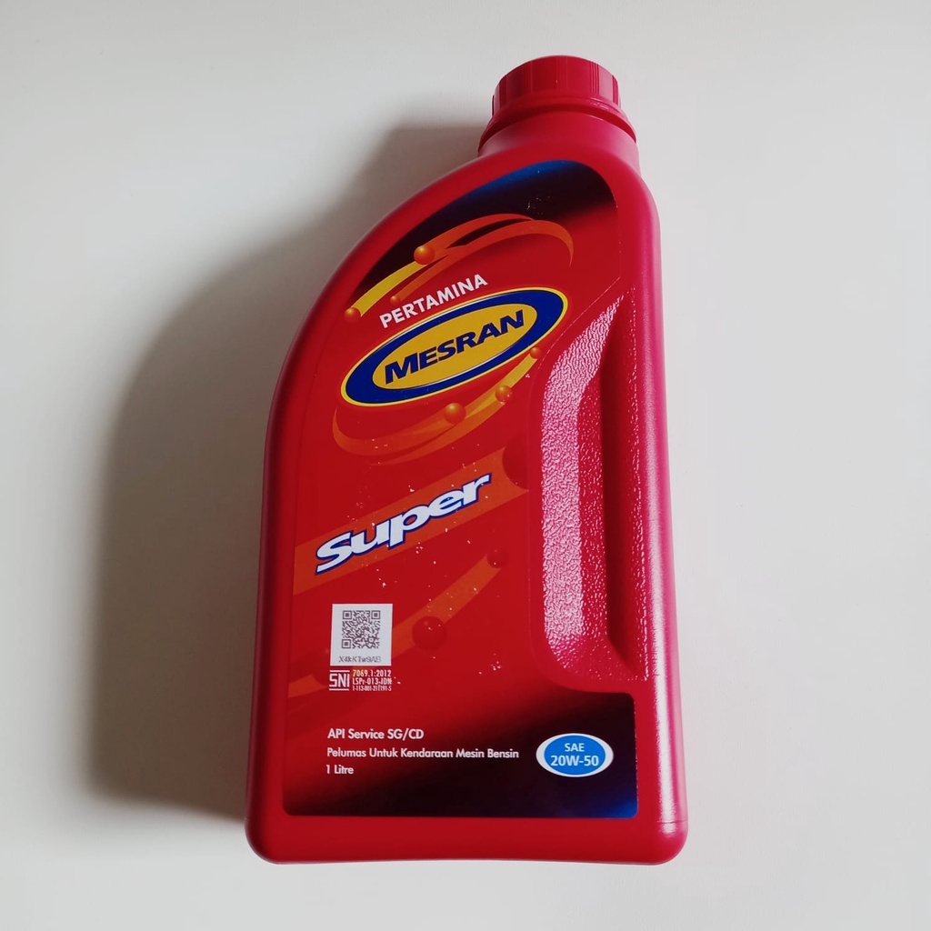 Jual OLI MESRAN SUPER SAE 20W-50 PERTAMINA 1 LITER | Shopee Indonesia