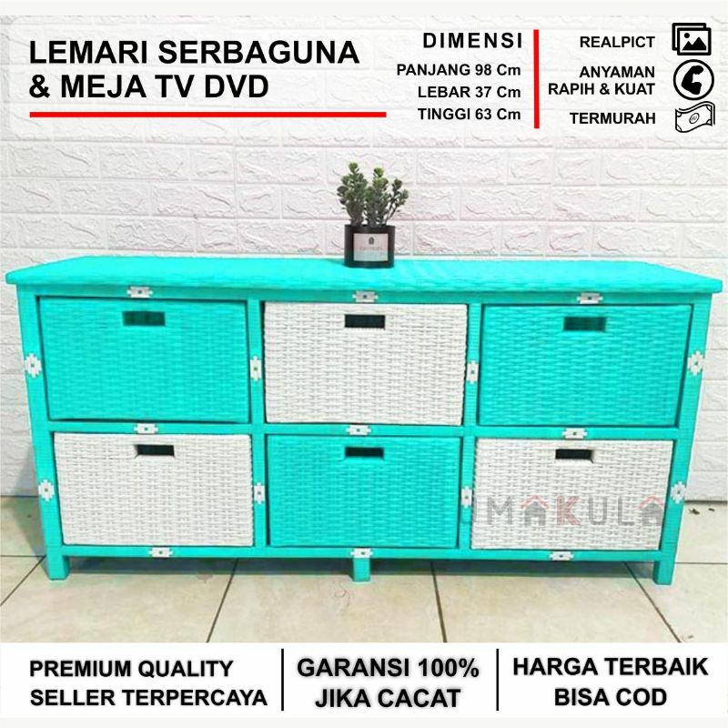 Jual RAK 6 laci "MN" MOTIF 2 COLOR SUSUN samping WARNA WARNI lemari ...
