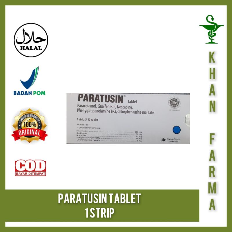 Jual PARATUSIN TABLET OBAT BATUK PILEK DEMAM 1 STRIP ISI 10 TABLET ...