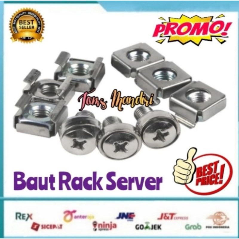 Jual Cage Nut Mur Baut Rack Server Stainless Steel Atau Lapis Galvanis ...