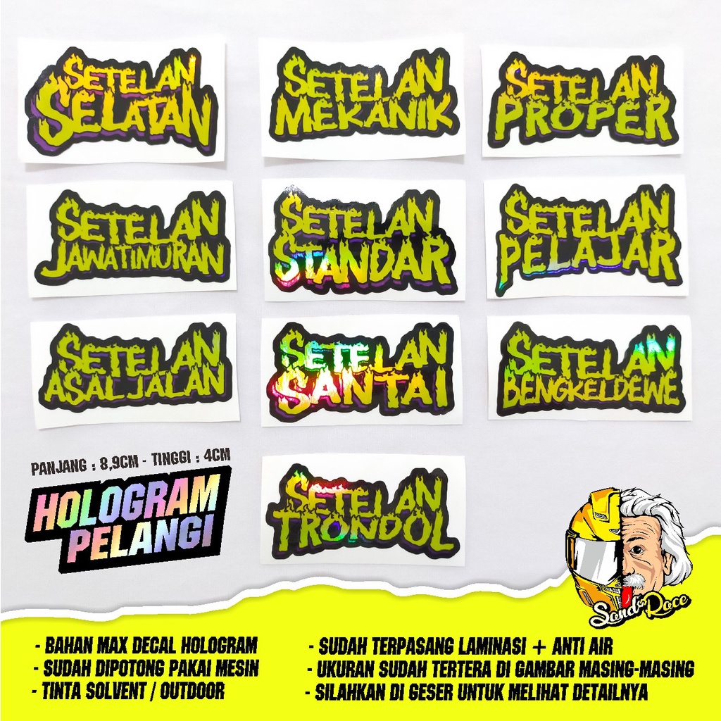 Jual STIKER MOTOR SETELAN TERBARU / SETELAN STANDAR PROPER / SETELAN ...